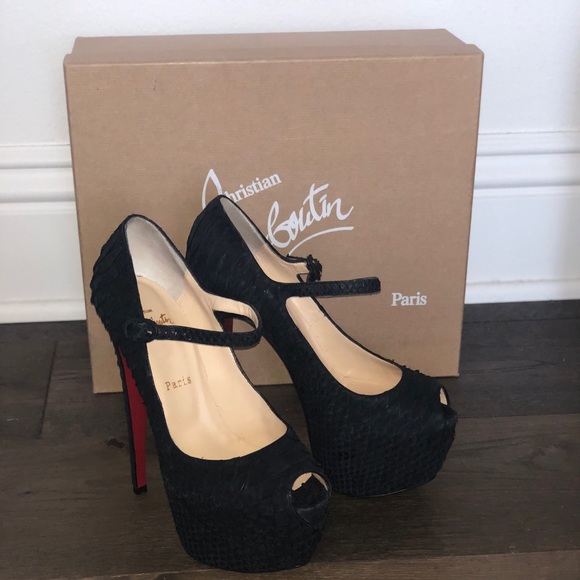 Christian Louboutin | Shoes | Christian Louboutin Black Python Lady ...